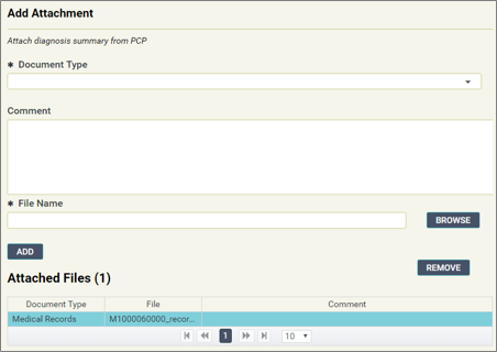 Adding an attachment