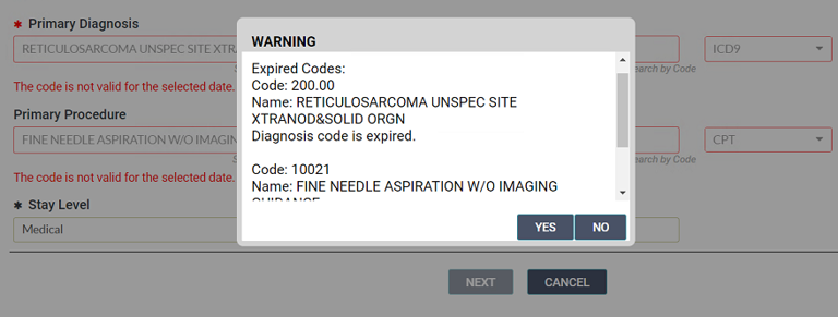 Warn when dates are invalid setting