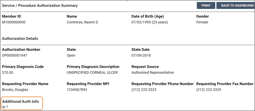 SP authorization details